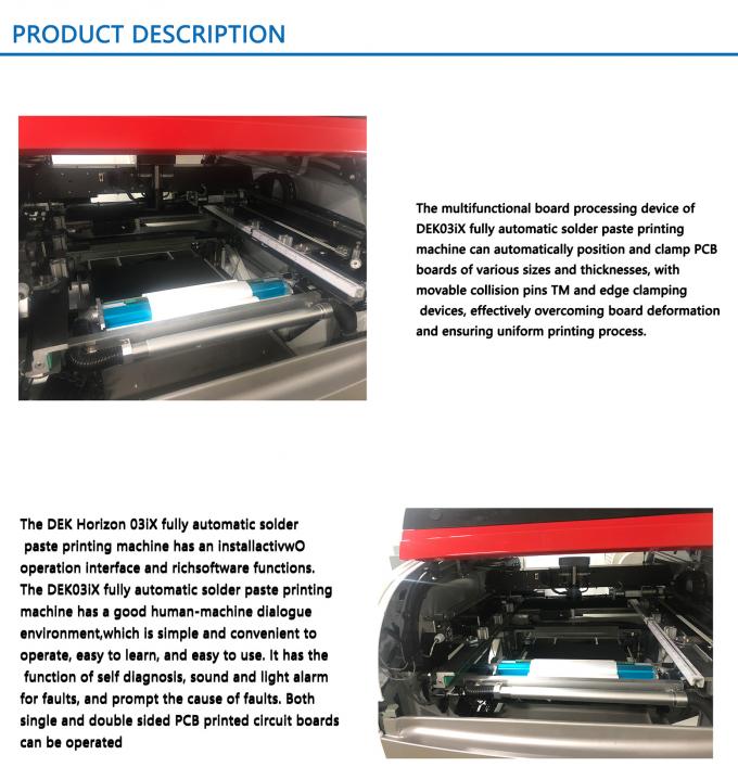 DEK 03iX pcb printing machineOriginal Used Automatic SMT Solder Paste ...